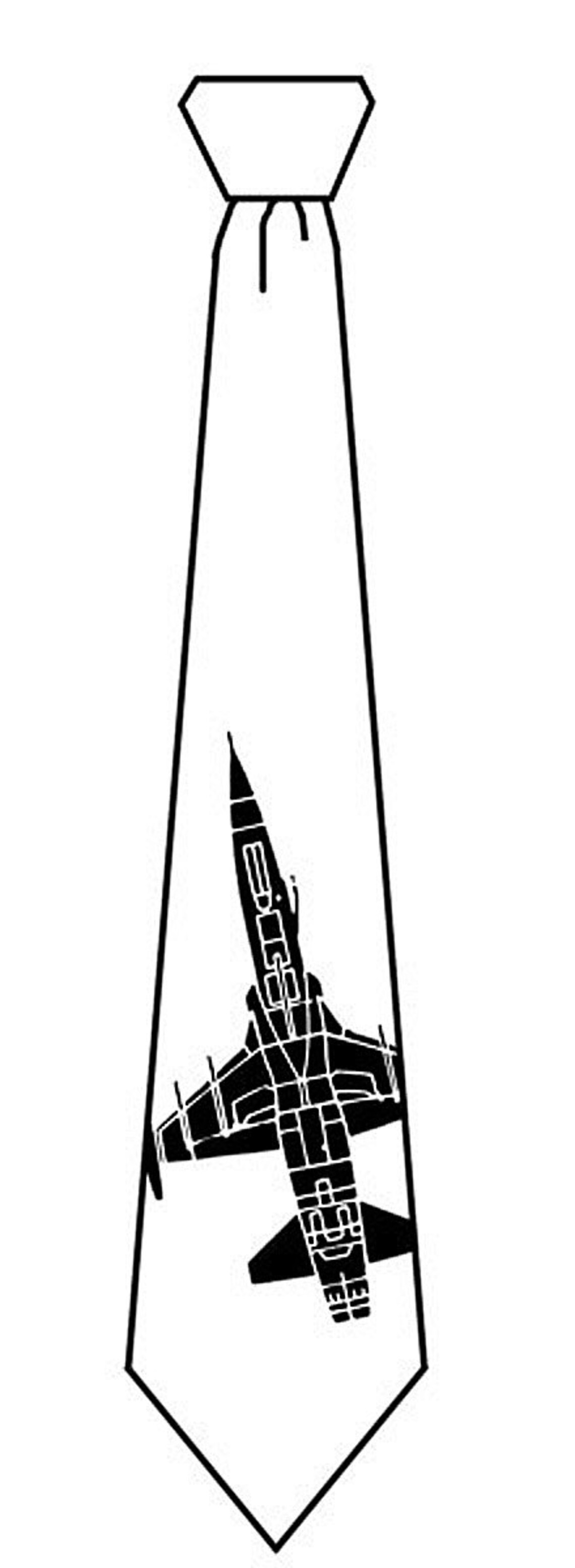 Fighter Jet Necktie. "tie Fighter" Airplane Silkscreen Tie. F-5 Jet ...