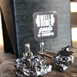 Meteorite Cufflinks. Campo Del Cielo, Real Meteorite Cuff Links. Space ...