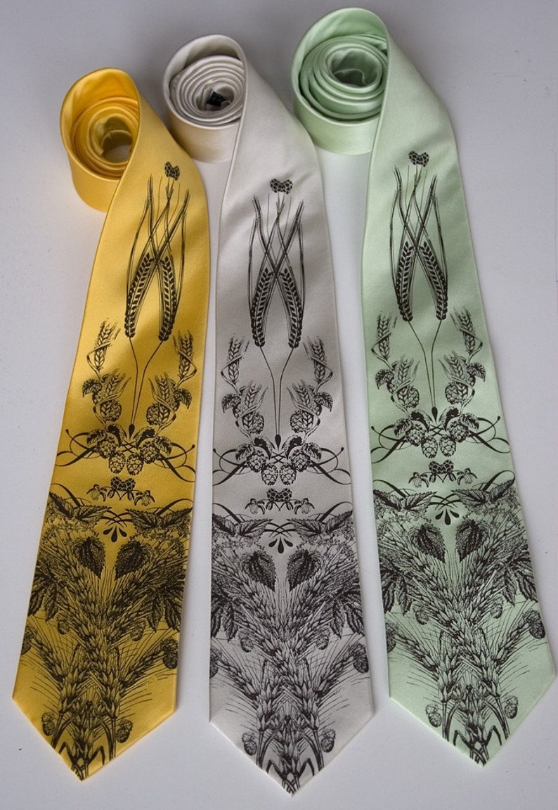 Beer Necktie. Groomsmen Tie, Gift for Him. Craft Beer Lover Gift, Beer ...