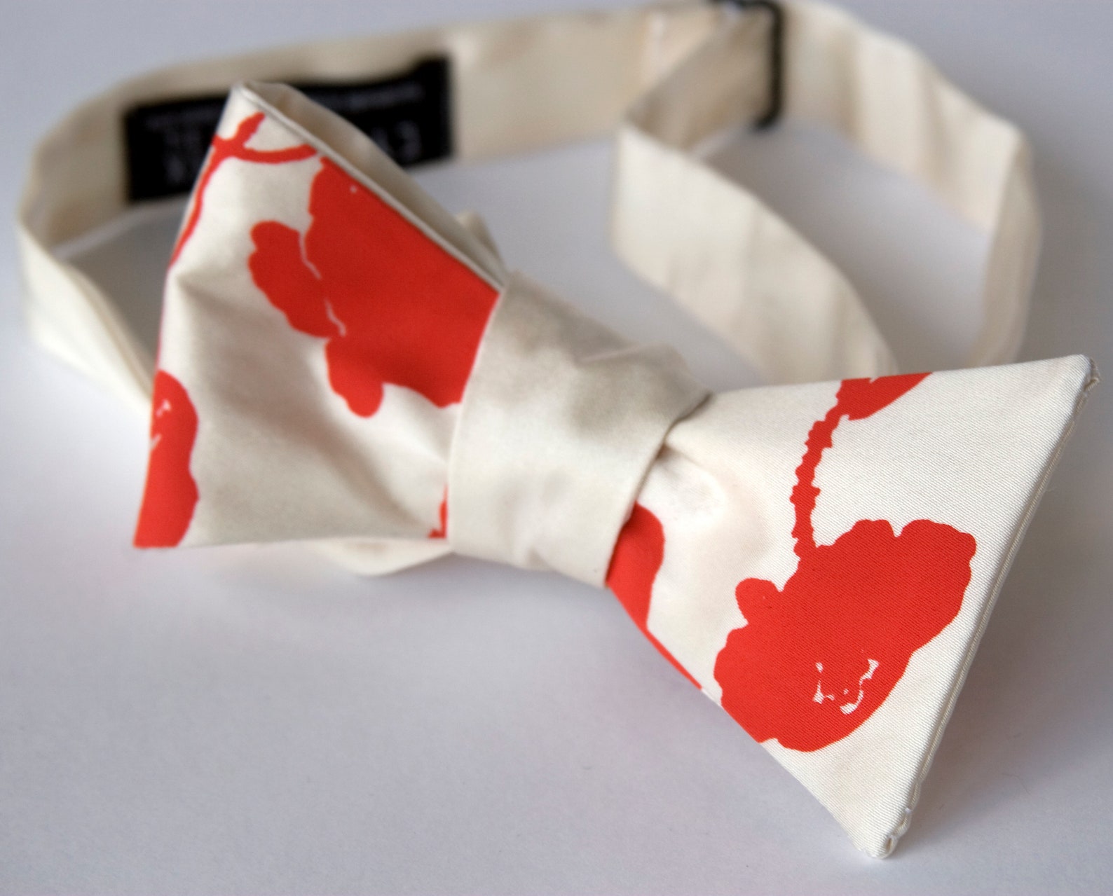 Pink Floral Bow Tie. Poppy Print, Self Tie Bow Tie. Groomsmen Ties ...