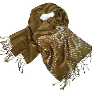 DNA Scarf. DNA Double Helix, Silkscreened Bamboo Pashmina. Science ...