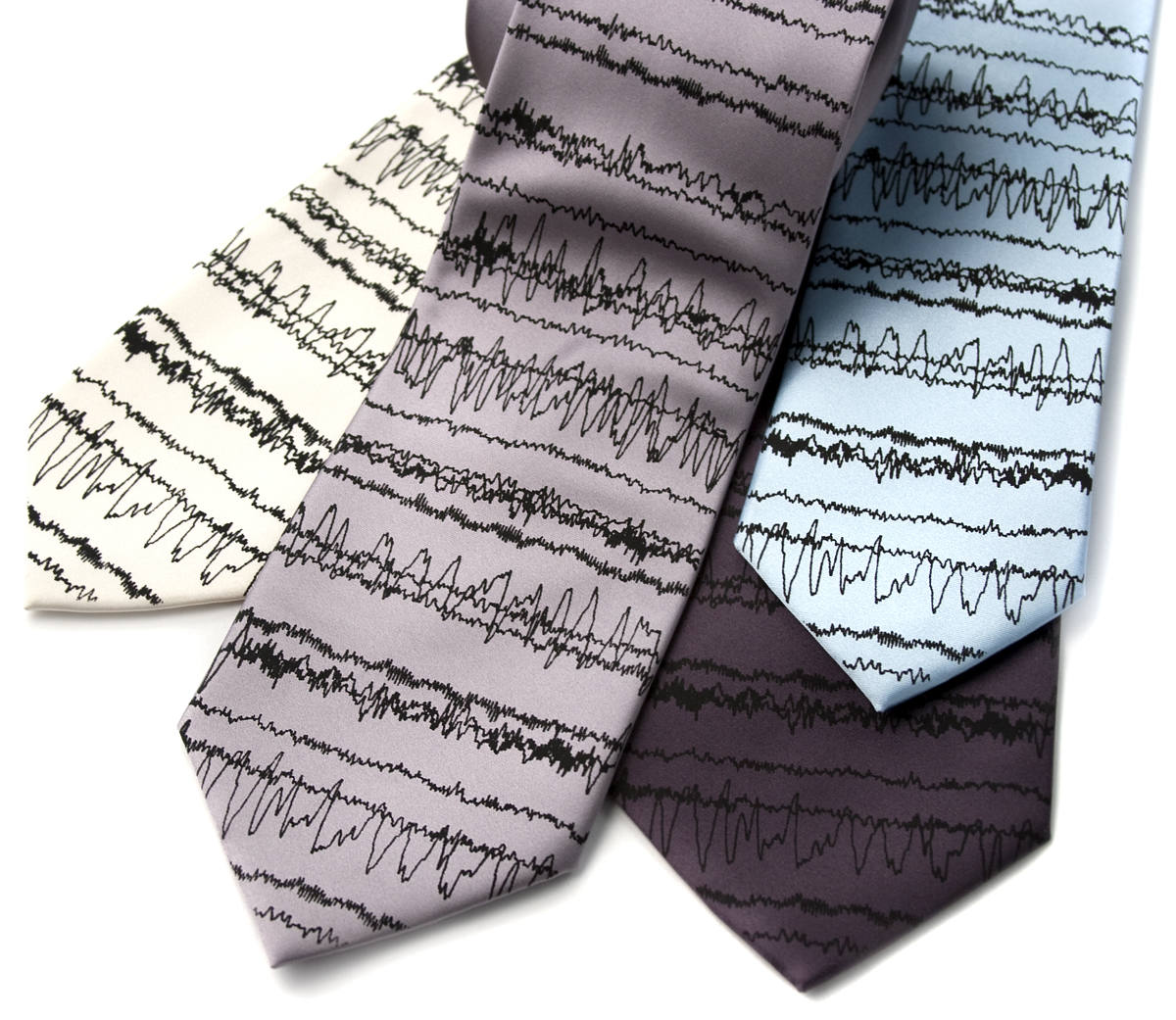 EEG Necktie Brainwaves Tie Sleep Cycles Brain Waves Necktie. Insomnia ...