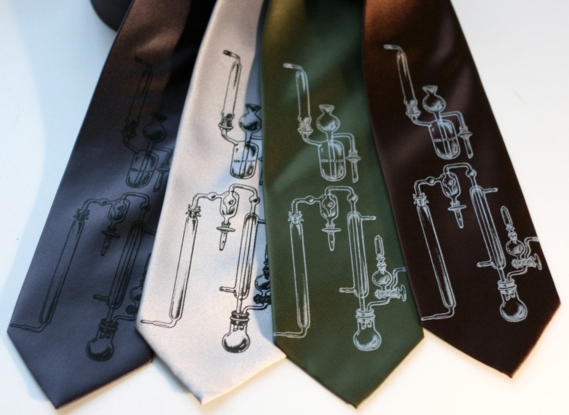 Chemistry Necktie. Science Experiment Silkscreened Tie. - Etsy