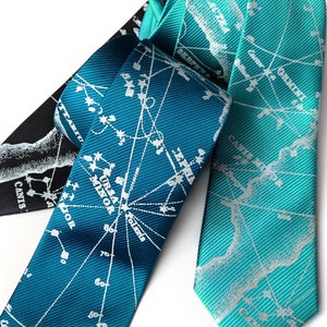 Star Chart Necktie. Constellation Print Astronomy Tie. Milky Way Galaxy ...