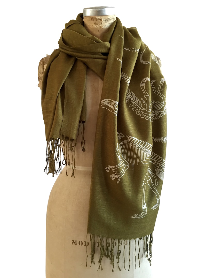 Dinosaur Scarf. Scelidosaurus Fossil Bones Paleontology - Etsy