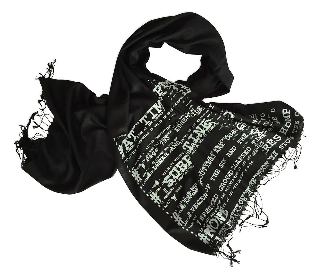 NASA Apollo 11 Source Code Scarf. Apollo 11 50th Anniversary, Computer ...
