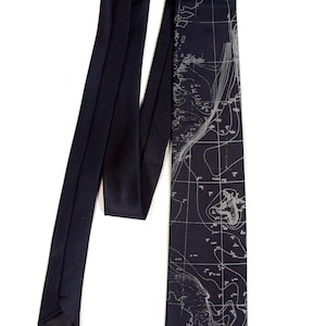 Map Print Tie. Topographic Map, Contour Map, Mens Silk Tie. Nautical ...