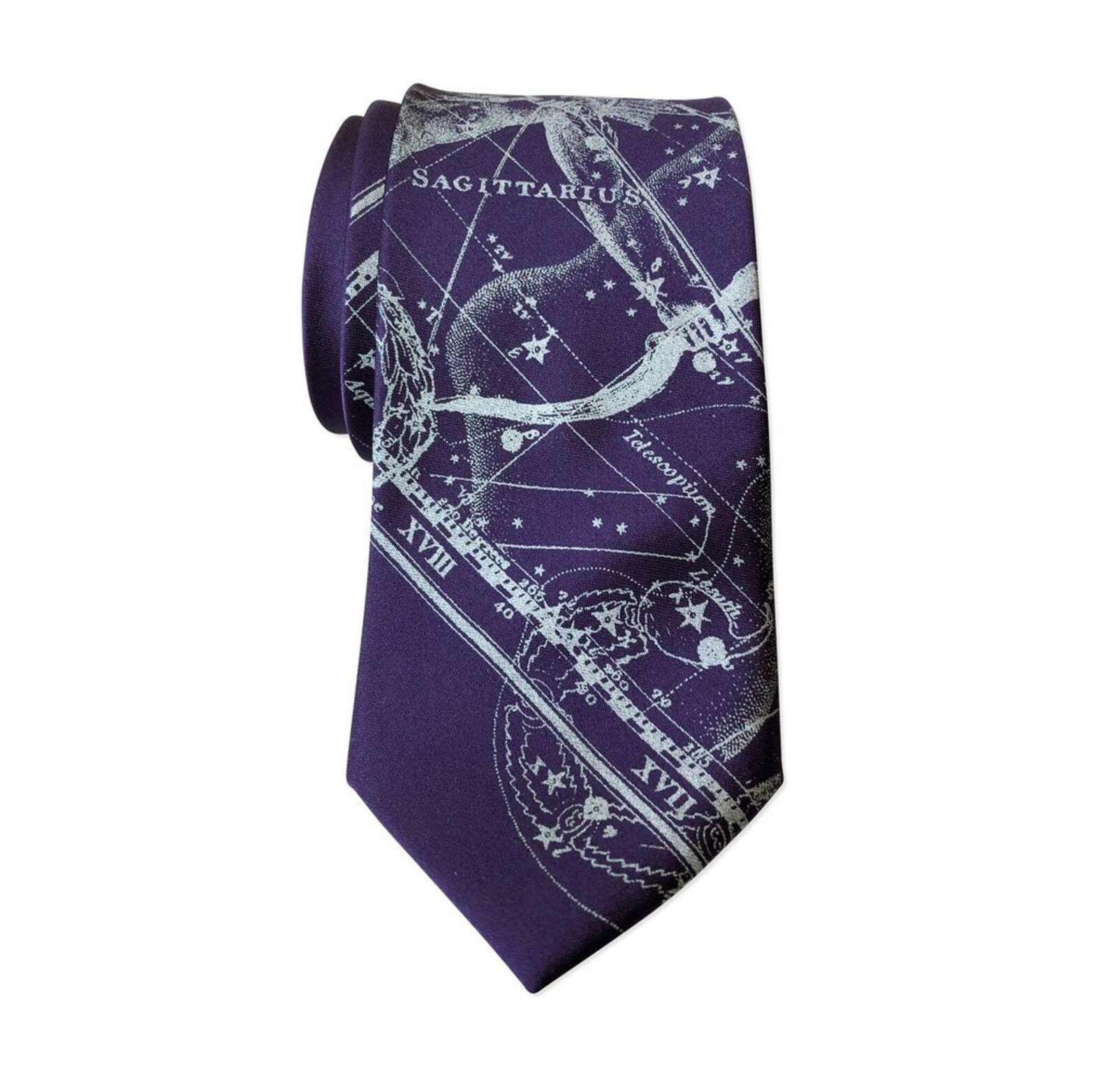 Sagittarius Tie. Star Map Night Sky Zodiac Ties. Mens Silk - Etsy