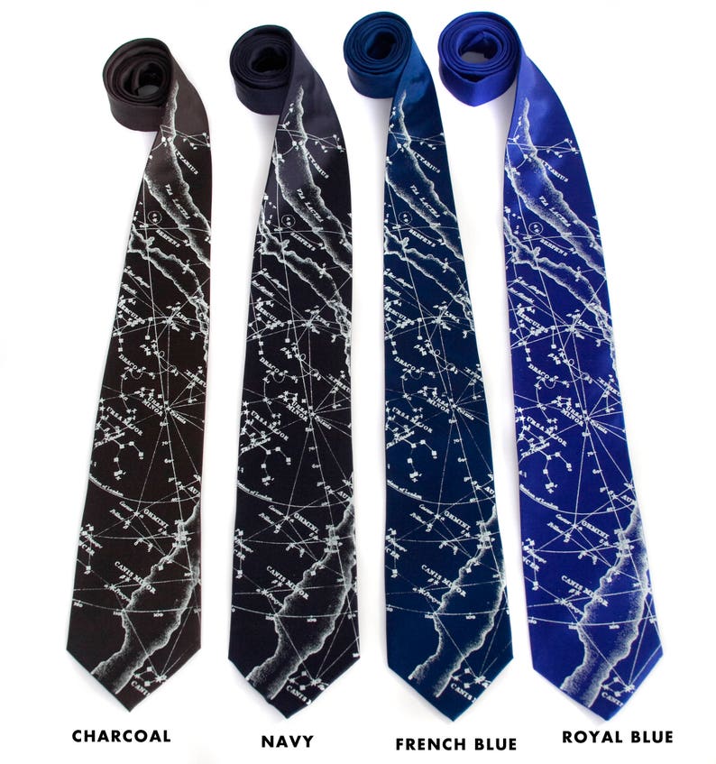 Galaxy Necktie. Night Sky Constellation Print Tie. Men's Celestial ...