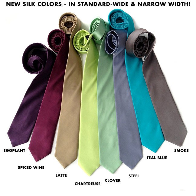 4 Silk Tie Swatches. Silk Necktie Fabric Samples. Color Card for Custom ...