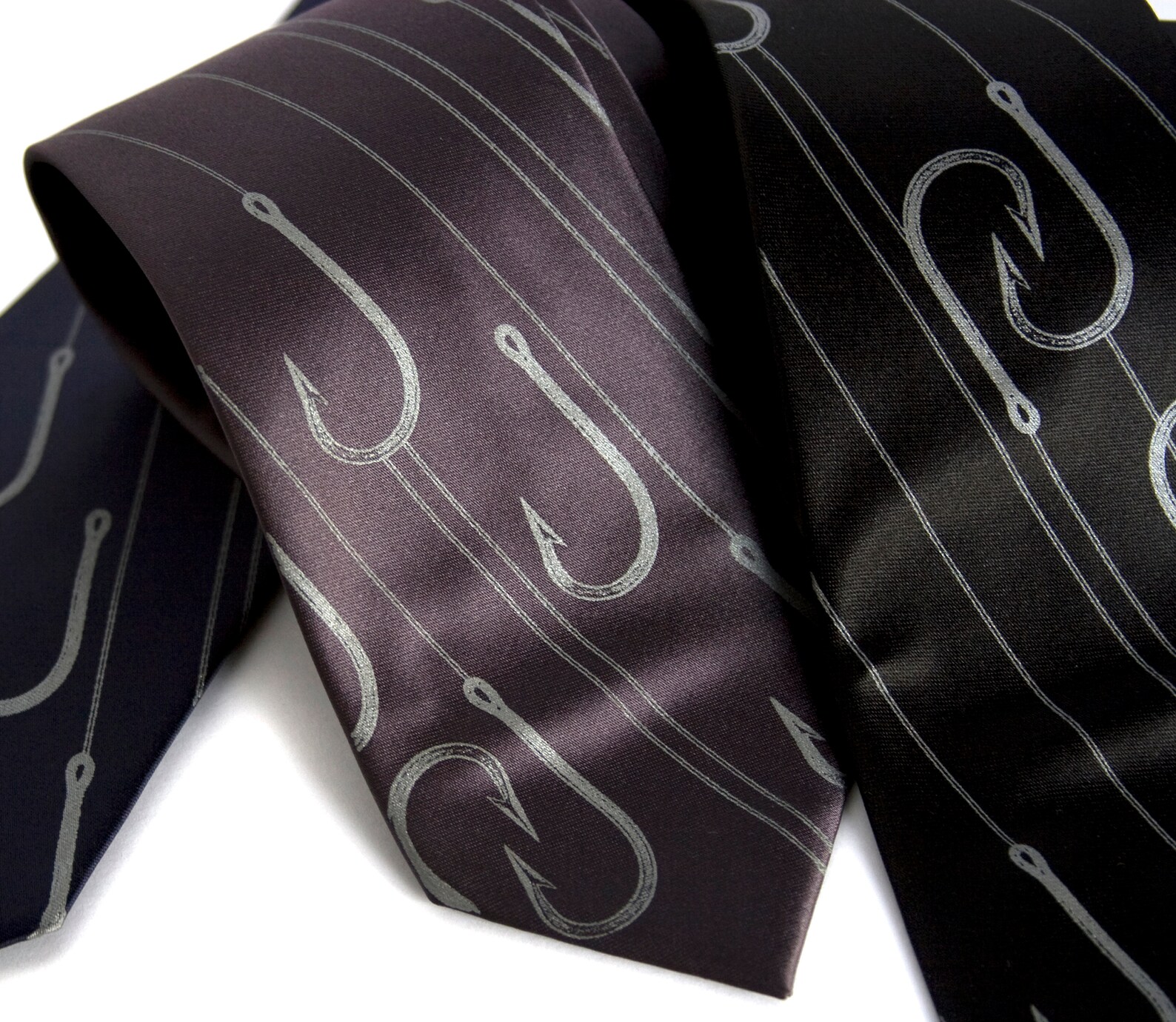 Fishing Tie Fly Fishing. Fish Hook Necktie. Gift for Angler | Etsy