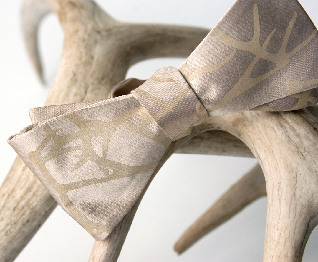 Antler Bow Tie. Stag Party, Deer Antlers, Self Tie Bow Tie. Wedding Bow ...