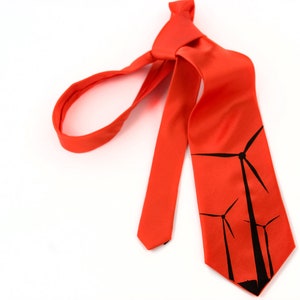 Wind Turbine Tie, Men's Silk Necktie. Windmill Tie. Ecology, Clean ...