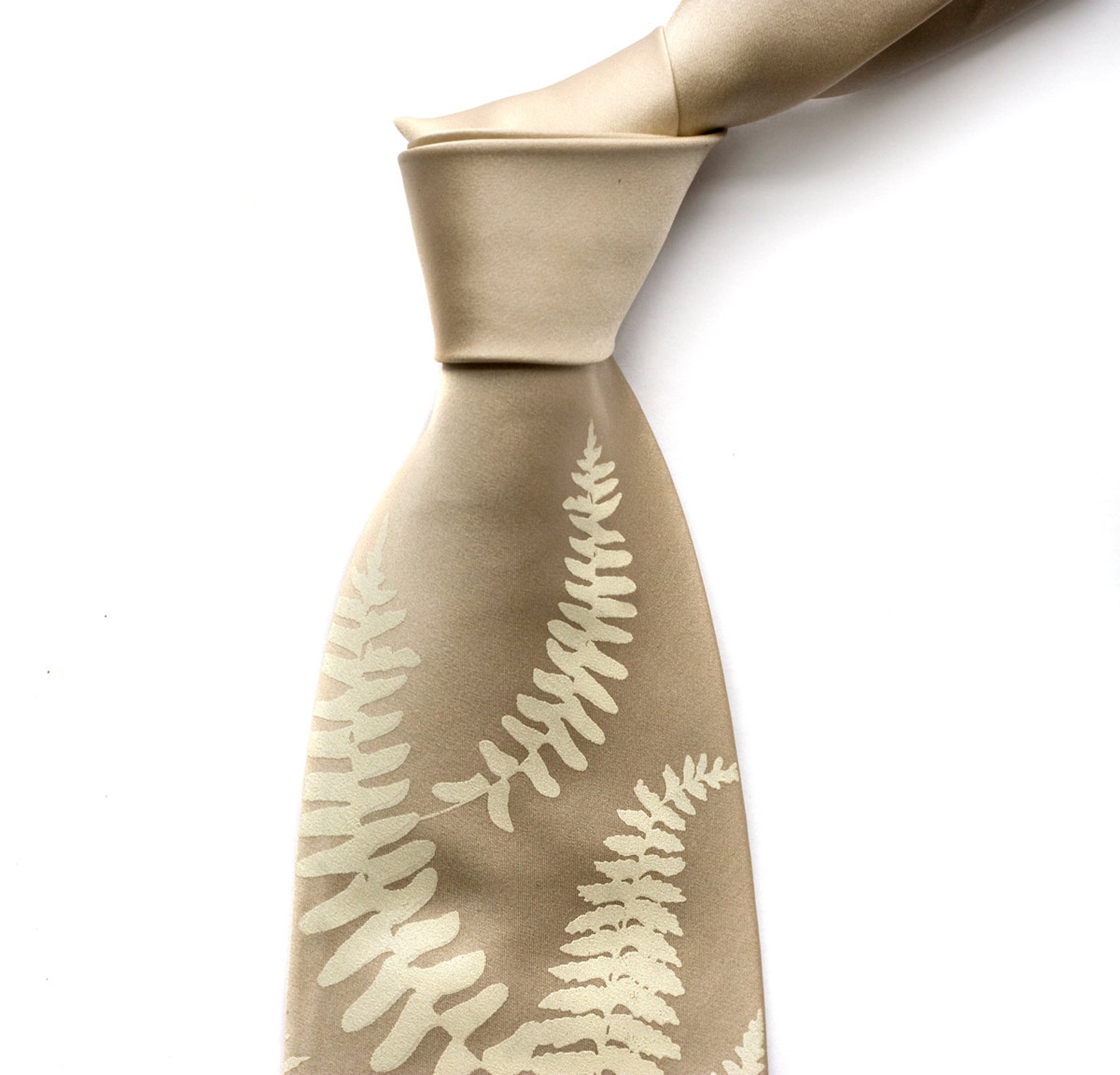 Fern Silk Necktie, Fern Leaf Tie. Botanical Print, Mens Silk Tie ...