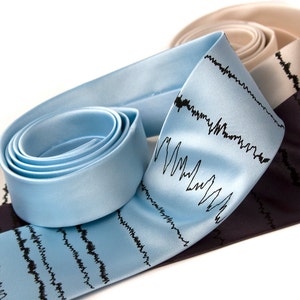 Brainwaves Silk Tie, REM Sleep. EEG Sleep Cycles Necktie. Neuroscience ...