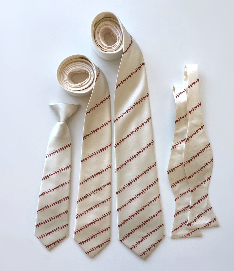 Baseball Necktie. Baseball Stitching Men's Tie. Gift for - Etsy