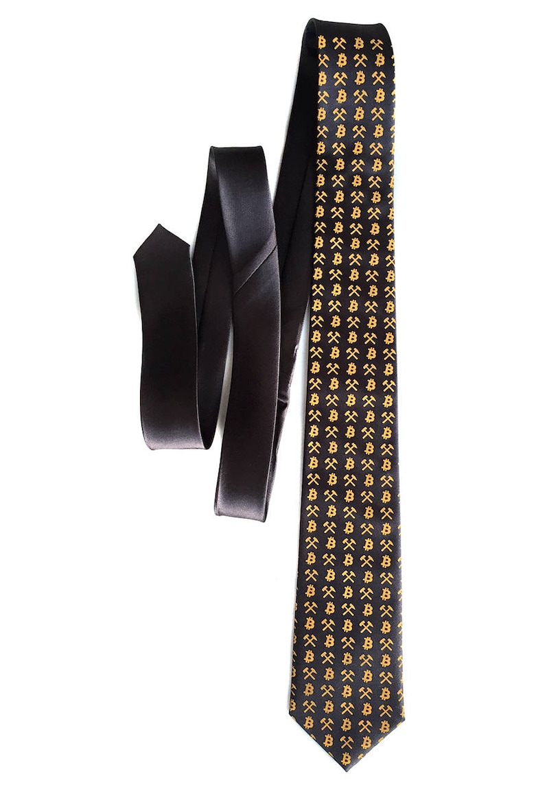 Bitcoin Necktie BTC Crypto Men's Tie Internet Money Cryptocurrency ICO ...
