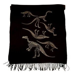 Dinosaur Scarf. Scelidosaurus Fossil Bones, Paleontology Pashmina ...