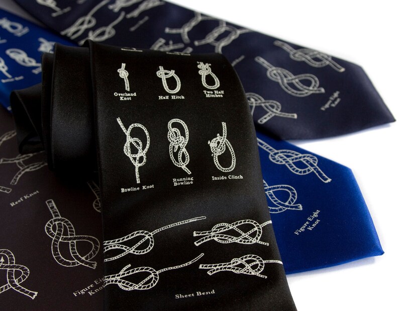 Sailing Knots Necktie. Boy Scout Knots Tying Diagram Mens Tie; Sailor ...