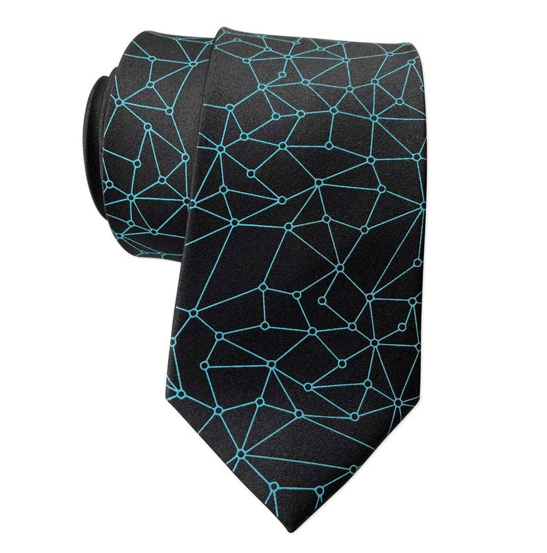 Blockchain Necktie Crypto Big Data Geometric Tie. - Etsy