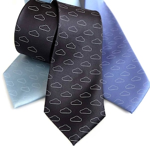 Cloud Necktie. Tiny Cloud Print Tie, Cloud Computing, IT Guy, Partly ...