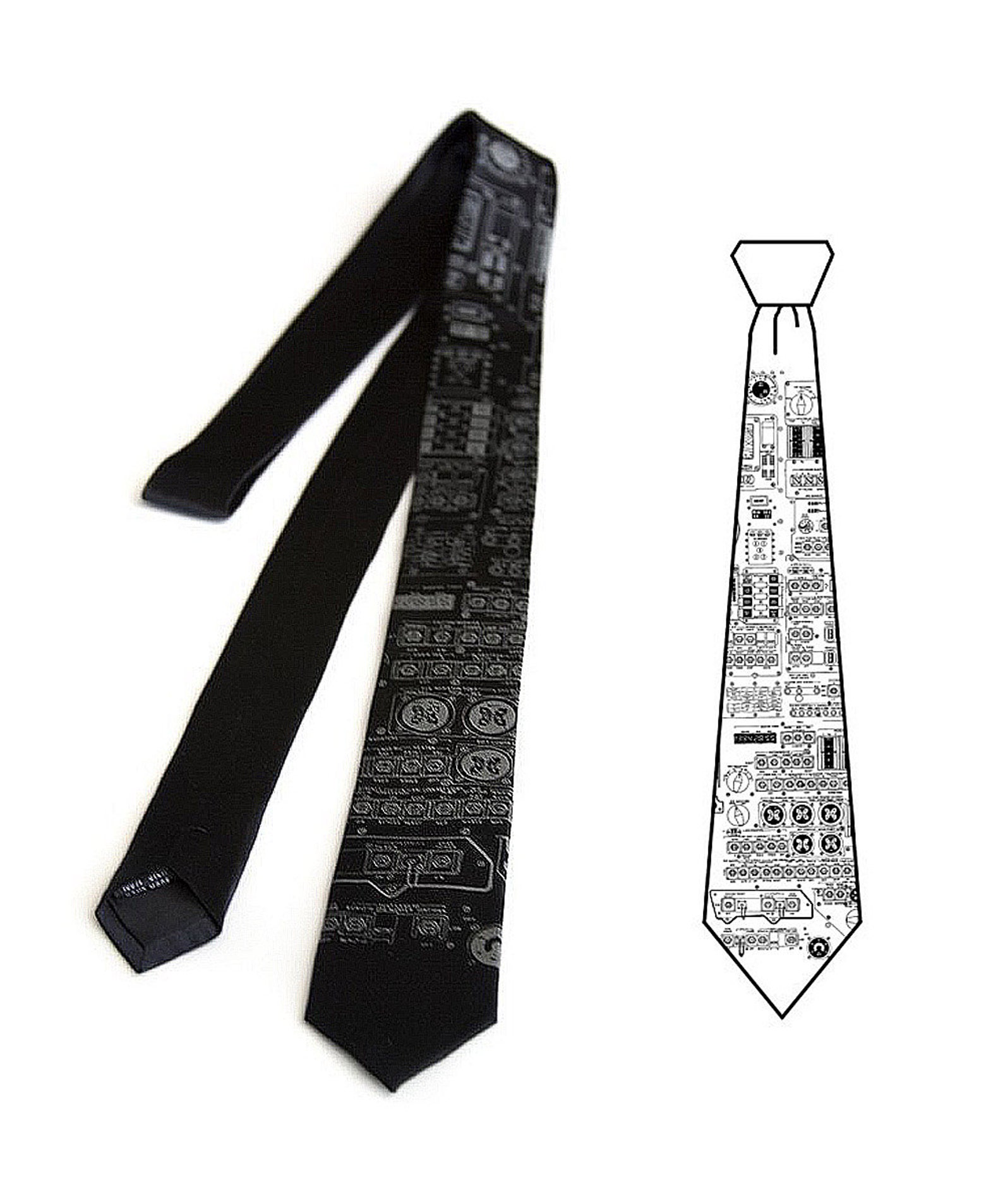 Apollo Cockpit Tie, Astronaut Necktie. NASA Necktie, Rocket Science Tie ...