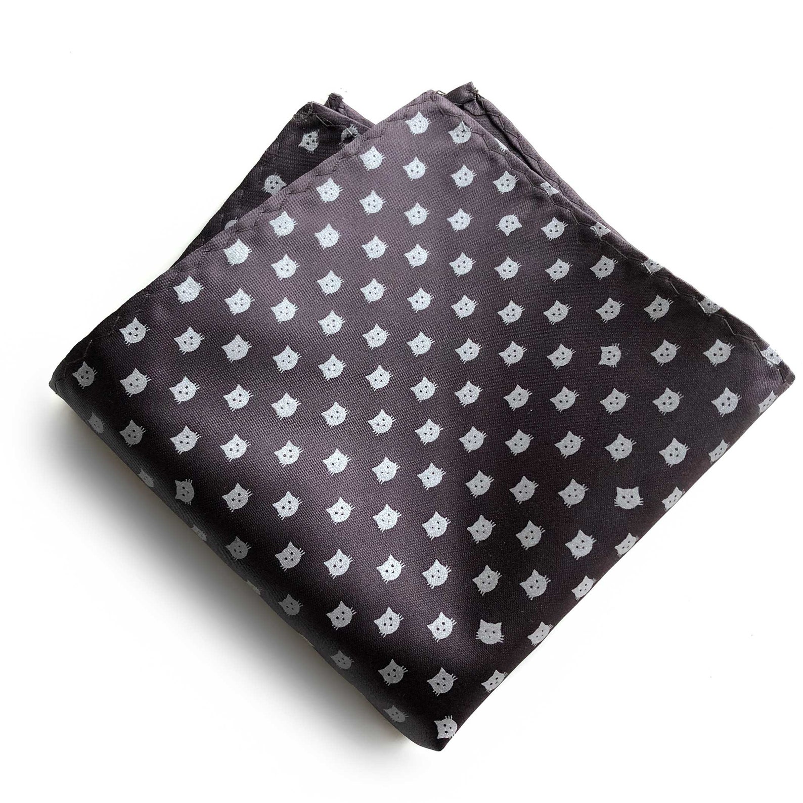 Cat Face Pocket Square. Tiny Cat Polka Dot Mens Hanky. Cat - Etsy