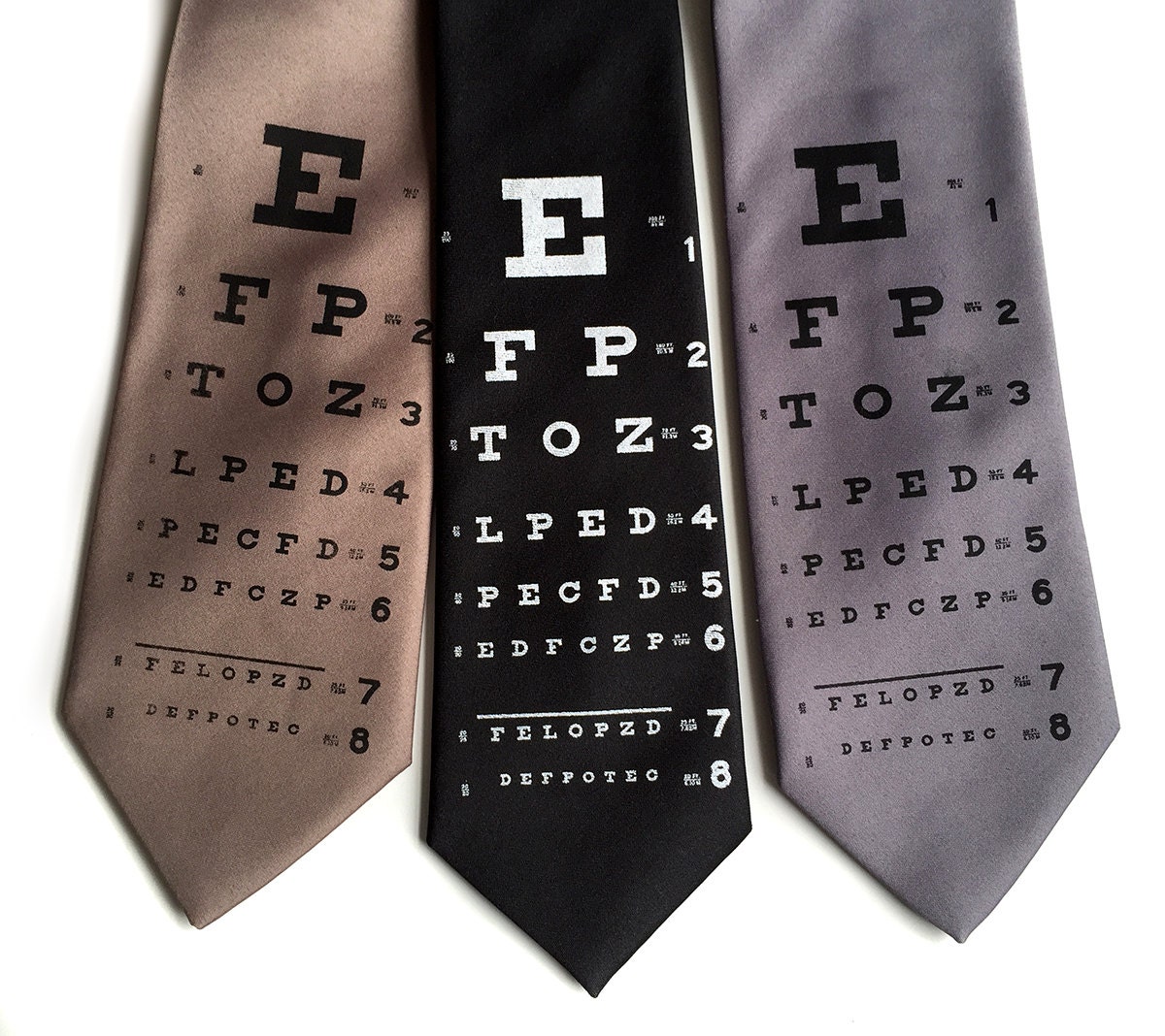 Eye Chart Tie. Optometrist Gift, Eye Doctor Necktie. Gift for Optician ...