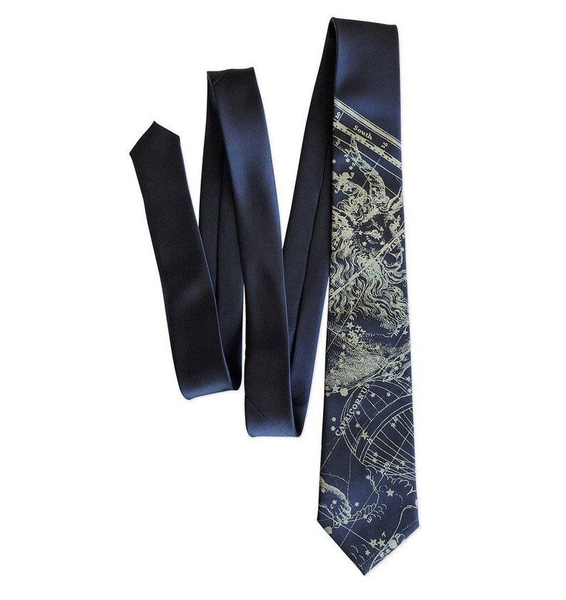 Capricorn Necktie, Zodiac Constellation Men's Silk Tie. December ...
