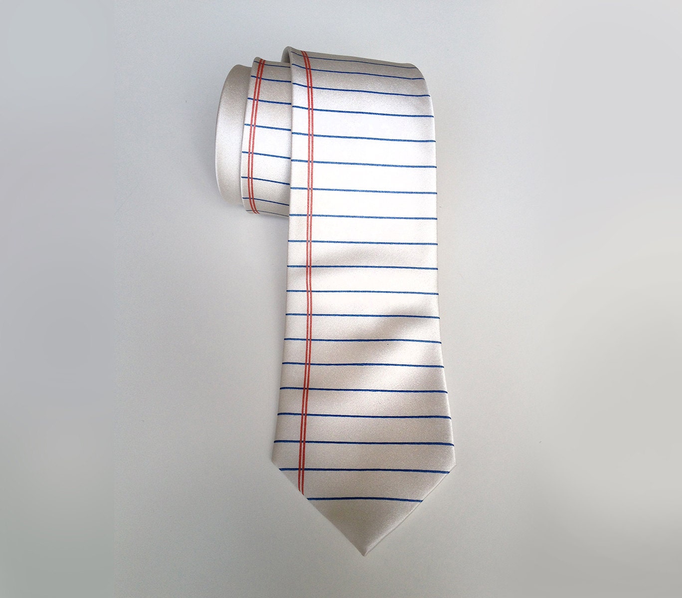 Lined Paper Necktie. Wide Ruled Paper Tie. 100% Silk. Too Cool - Etsy