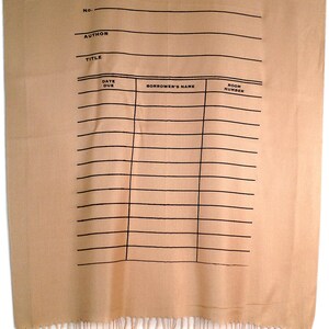 Library Card Scarf. Librarian Gift - Reading - Gift for Book Lover ...