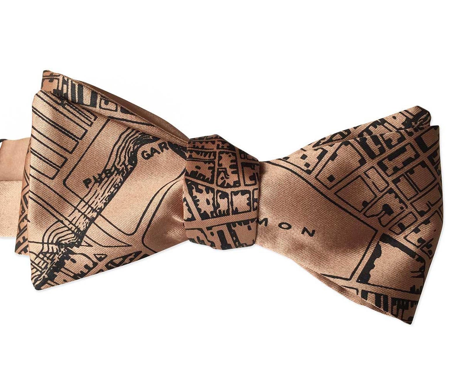 Boston Bow Tie. City of Boston Map, Mens Self Tie Bow Tie. Boston Map ...