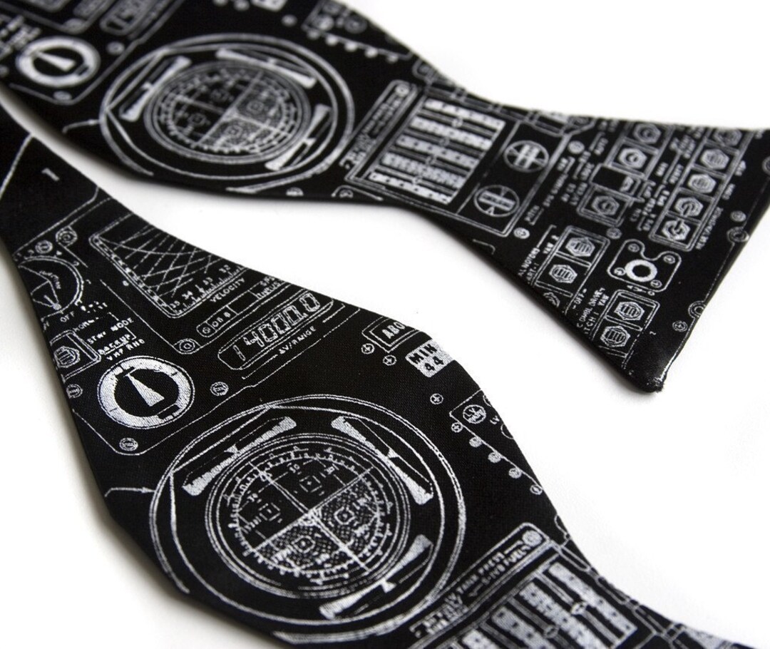Space Bow Tie. Apollo Cockpit, Men's Self-tie Bow Tie. NASA Control ...