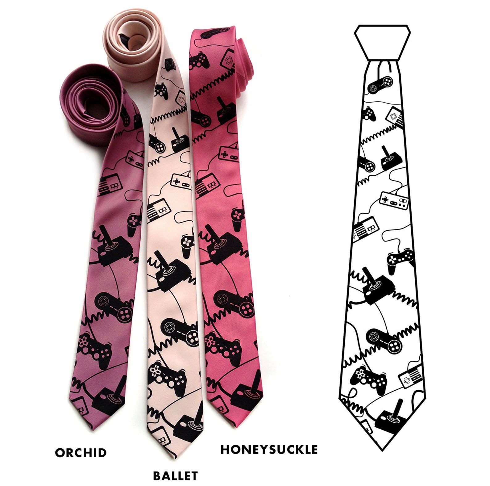 Video Game Controller Necktie. Joystick Necktie. Gamer Gift. - Etsy Canada
