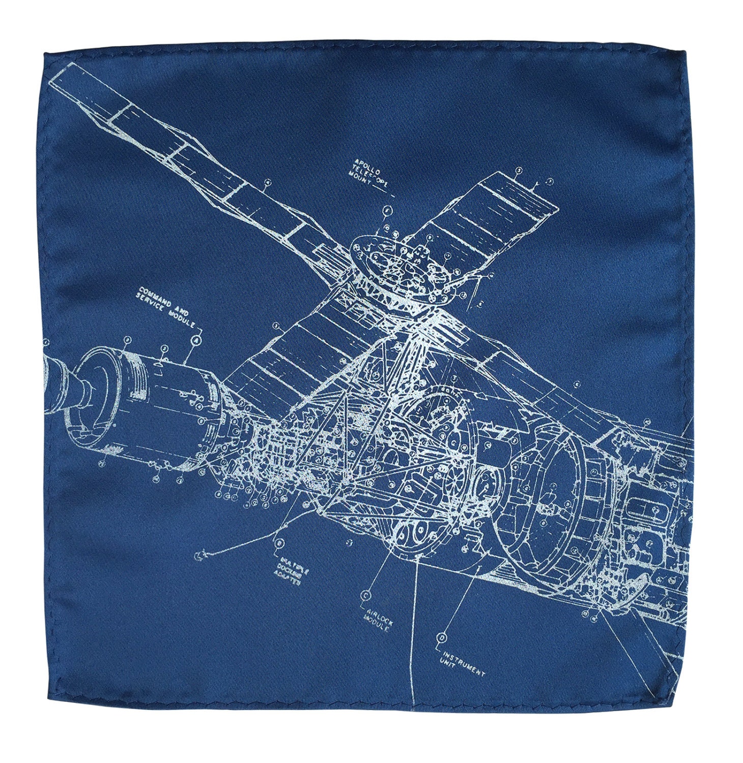 Skylab Printed Pocket Square. NASA Space Station Diagram Blueprint ...