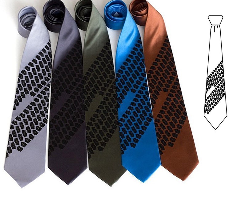 Tire Tracks Necktie. "tread Lightly" Tie. Tyre Treads Print ...
