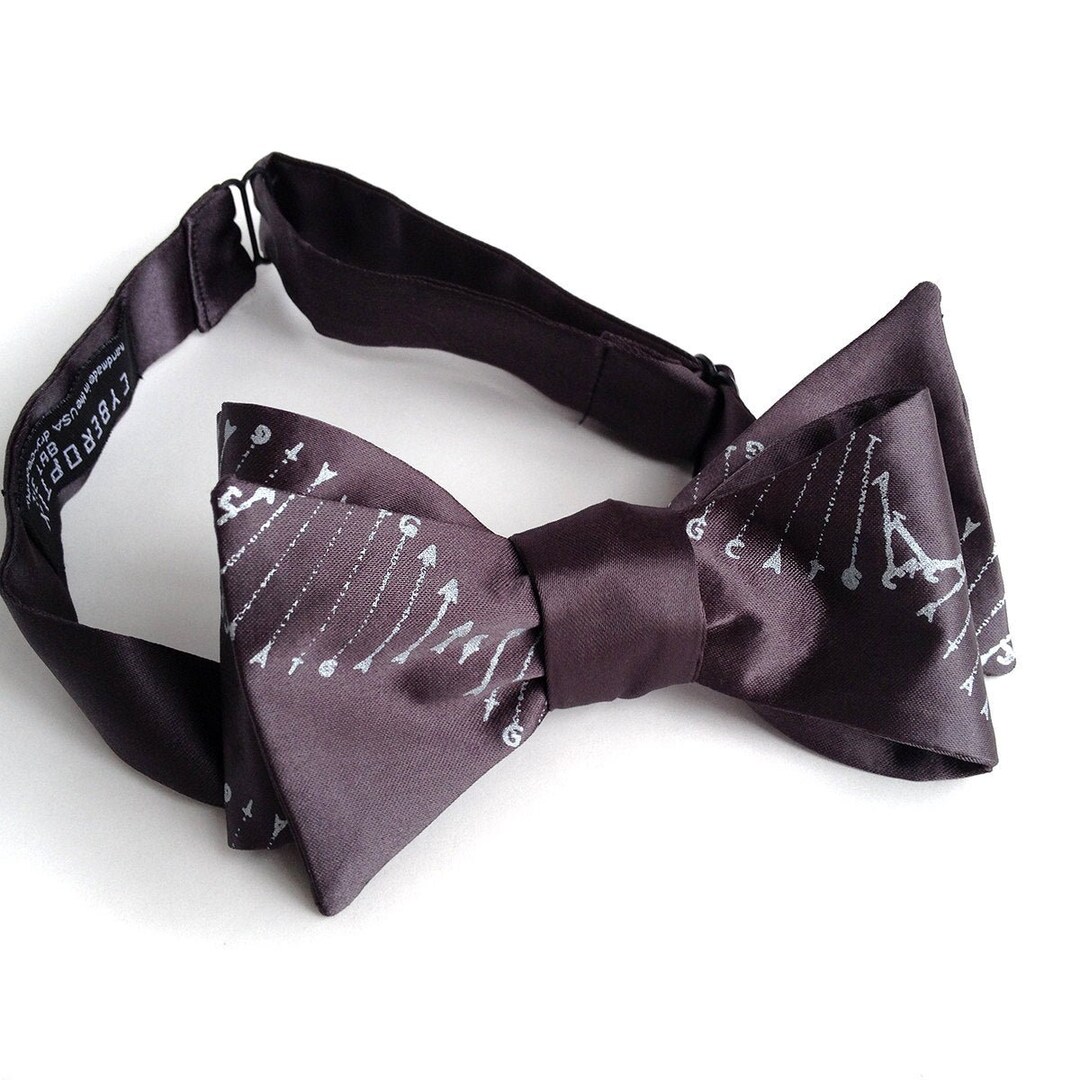 DNA Double Helix, Self Tie Bow Tie. Genetic Code Mens Bowtie. Science ...