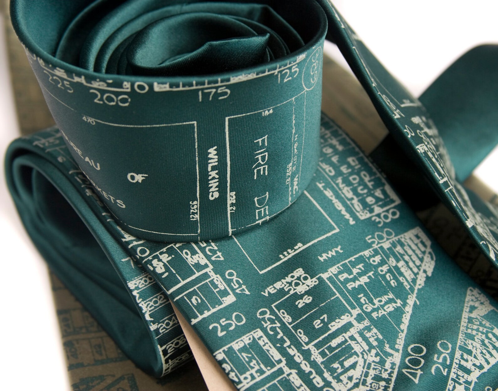 Detroit Tie. Historic Eastern Market Map Necktie. Made in Michigan ...