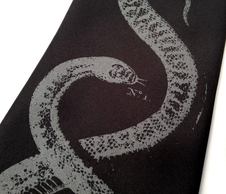 Snake Necktie. Reptile Tie Snake Tie Men's Necktie. Zoology Herpetology ...
