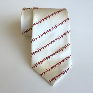 Baseball Necktie. Baseball Stitching Men's Tie. Gift for Baseball ...