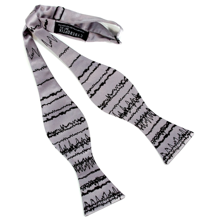 Brainwaves Bow Tie, Self Tie Bow Tie. EEG Sleep Cycles, Brain Waves Bow ...