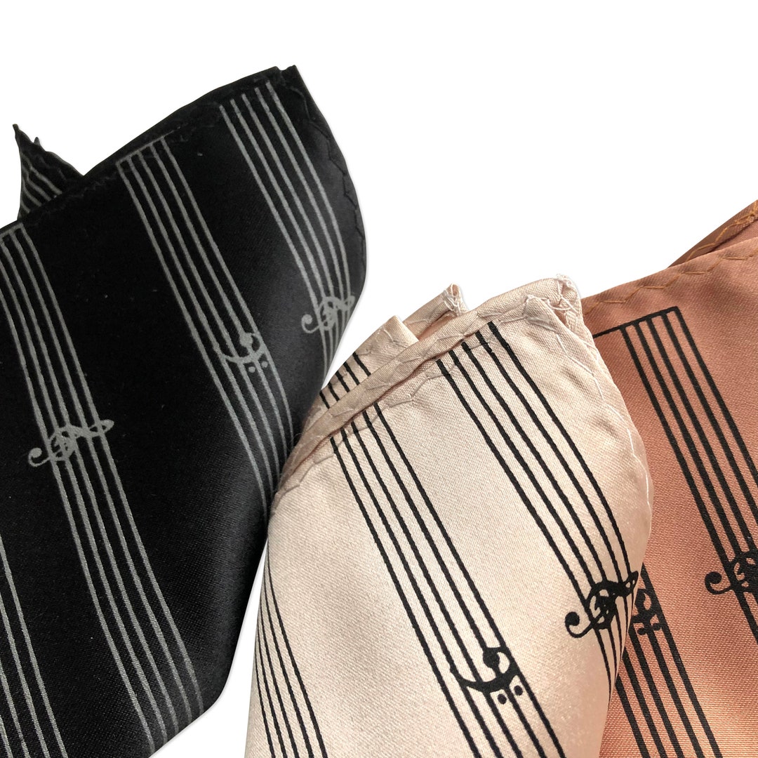 Sheet Music Pocket Square. Music Manuscript Paper, Men's Handkerchief ...