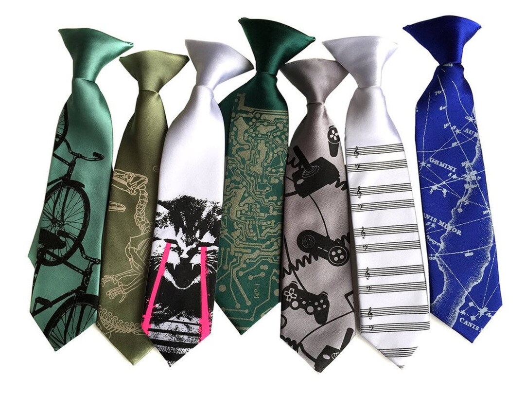 Kids Necktie - Clip-on Tie for Kids in Youth, Toddler and Baby Size ...