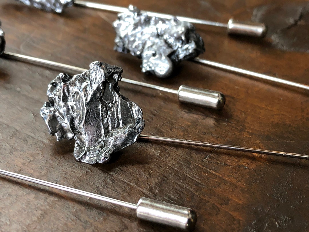 Authentic Meteorite Lapel Pin. Campo Del Cielo, Real Meteorite Brooch ...