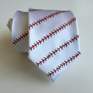 Baseball Necktie. Baseball Stitching Men's Tie. Gift for Baseball ...
