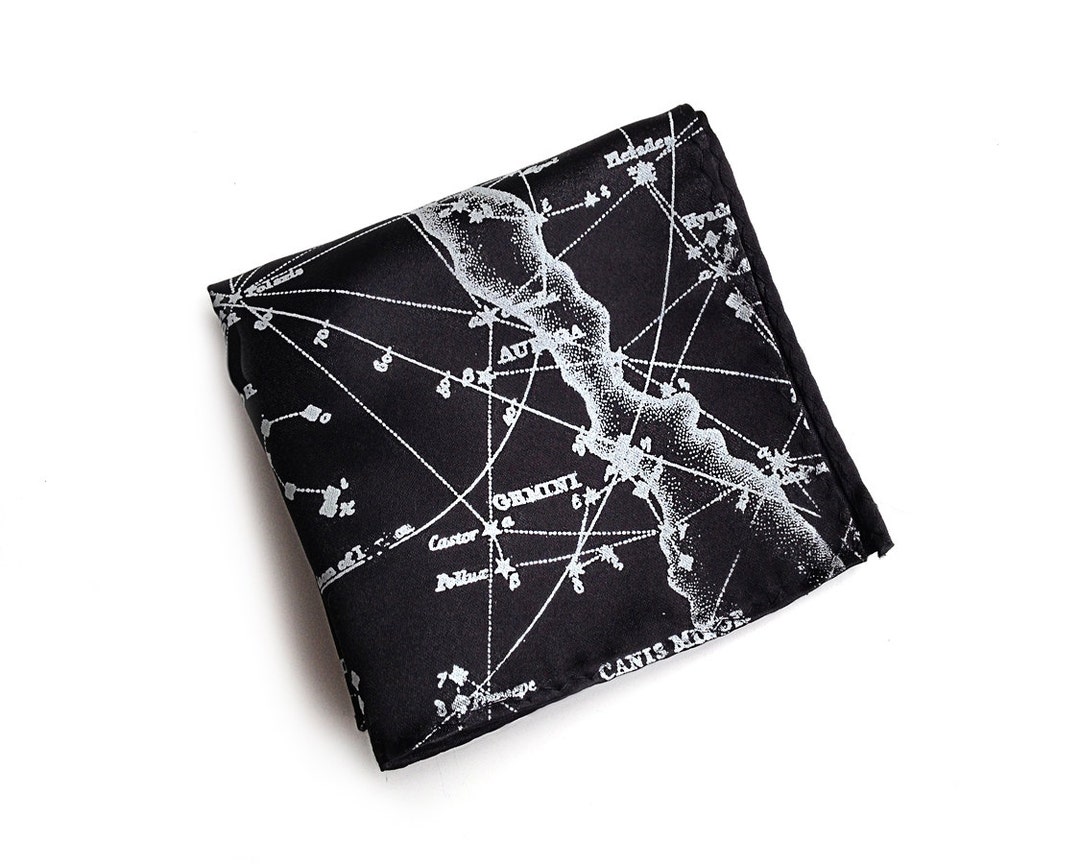Milky Way Pocket Square. Celestial Constellations Galaxy Handkerchief ...