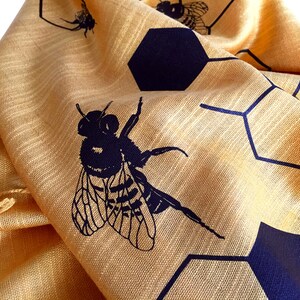Bee Scarf. Honeycomb Scarf. Beekeeper Gift, Bee Gifts. Save the Bees ...