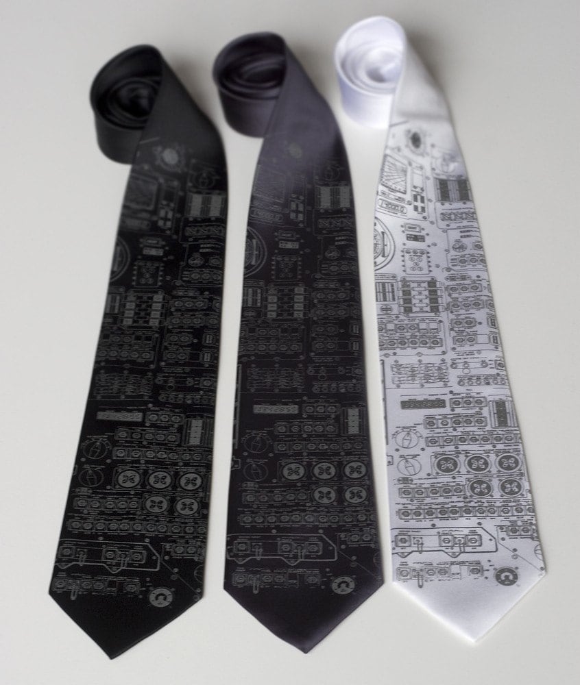 Apollo Cockpit Tie, Astronaut Necktie. NASA Necktie, Rocket Science Tie ...
