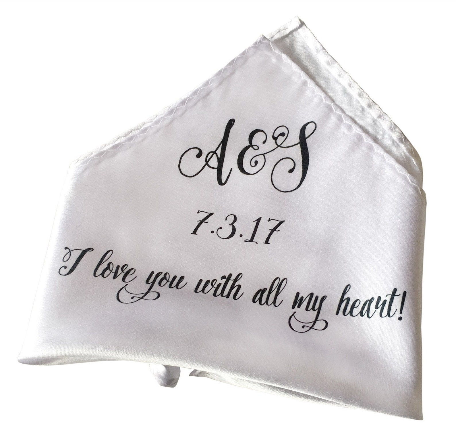 Secret Message Pocket Square. Personalized Pocket Square, White Pocket ...