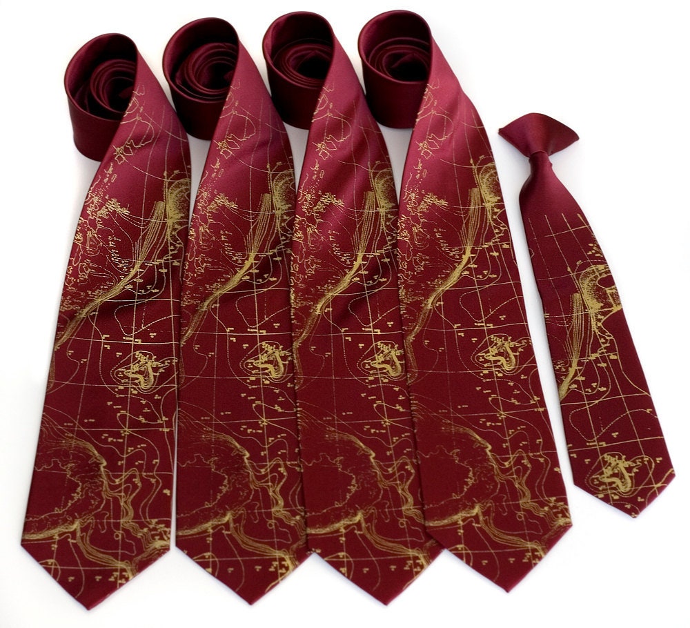 Map Print Tie. Topographic Map, Contour Map, Mens Silk Tie. Nautical ...